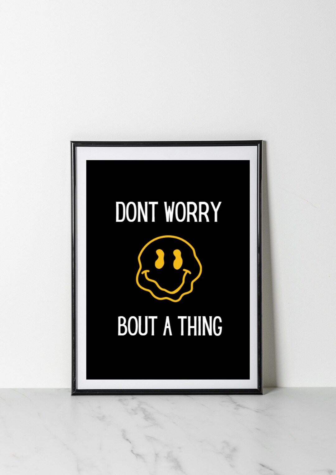 Smiley Face Home Decor Trendy Wall Print Inspirational Art Positive ...