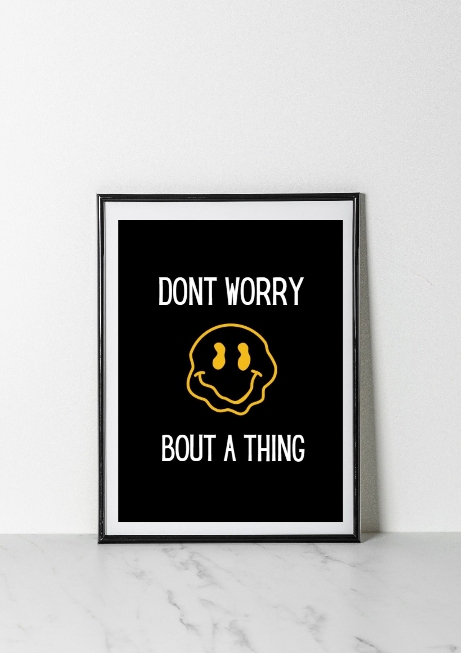 Smiley Face Home Decor Trendy Wall Print Inspirational Art Positive ...