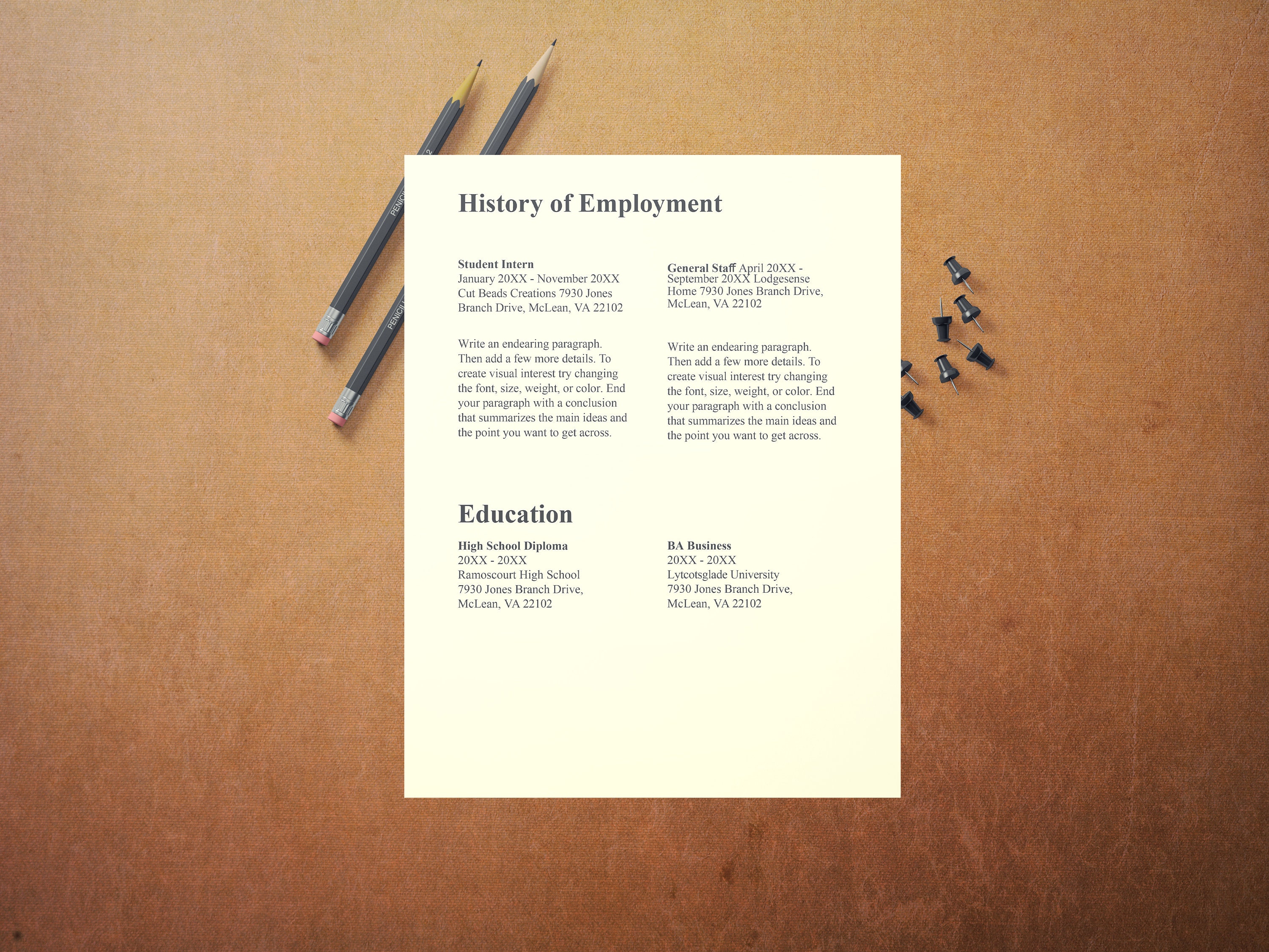 Modern High School Student Resume Template | Two-page Design | Perfect ...