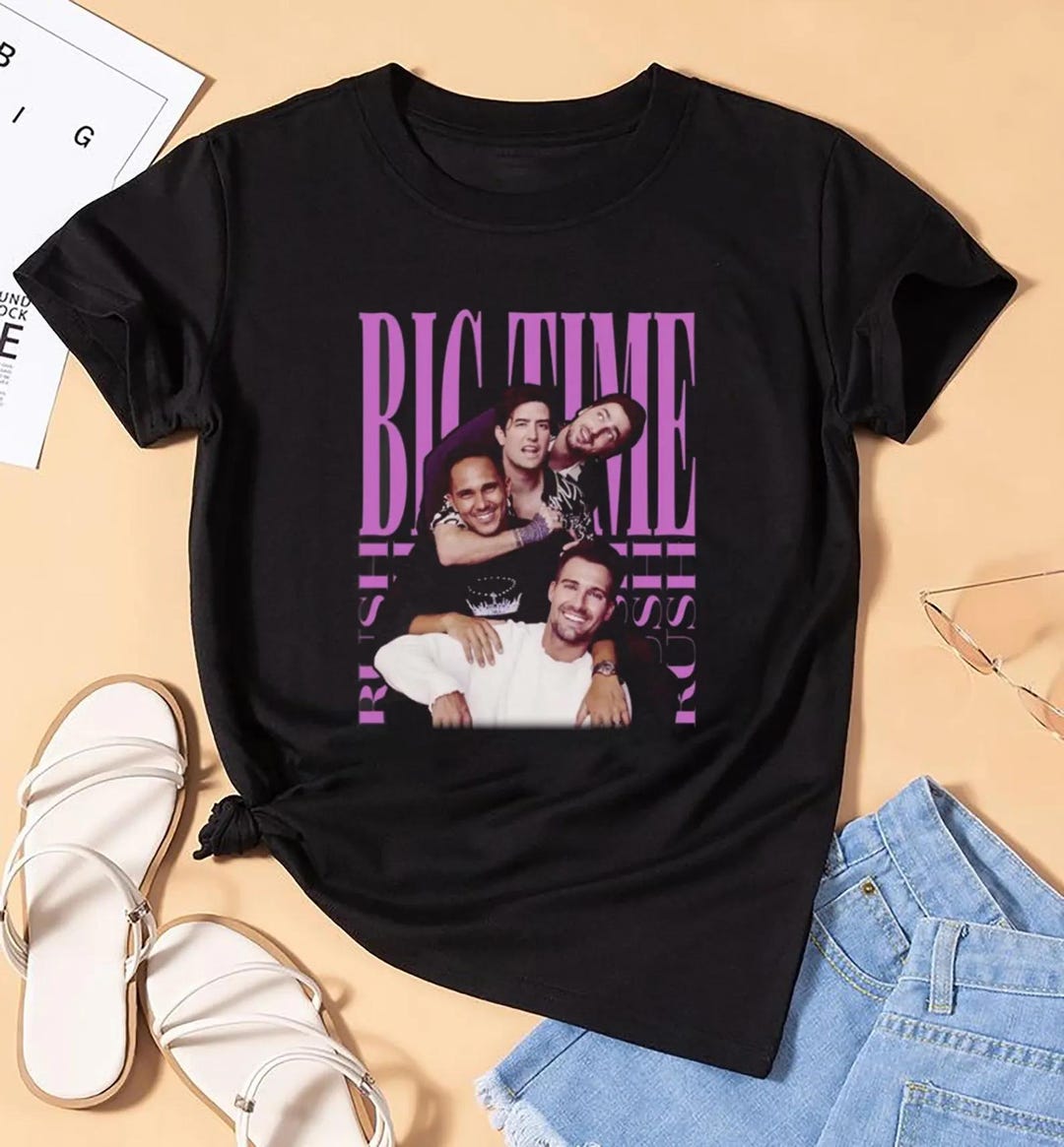 Big Time Rush Shirt Graphic Tees, Retro Boy Band T-shirt, 2000s Pop ...