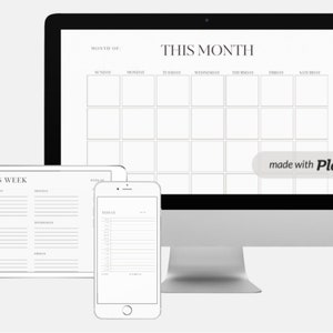 Minimalistic 2024 Daily Weekly Monthly Planner Package, Clean Organized ...