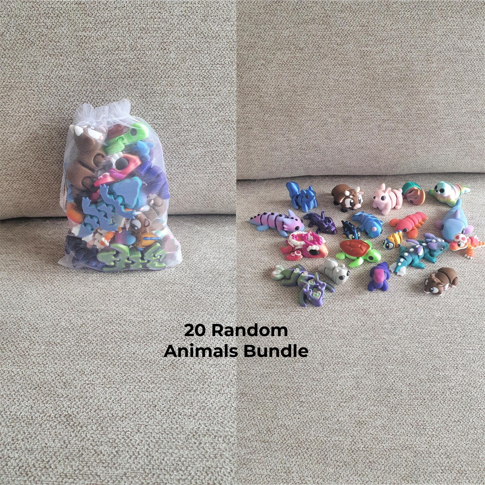 3D Articulate Mystery Party Bundle – Flexible Animal Fidget Surprise Pack - Etsy Australia