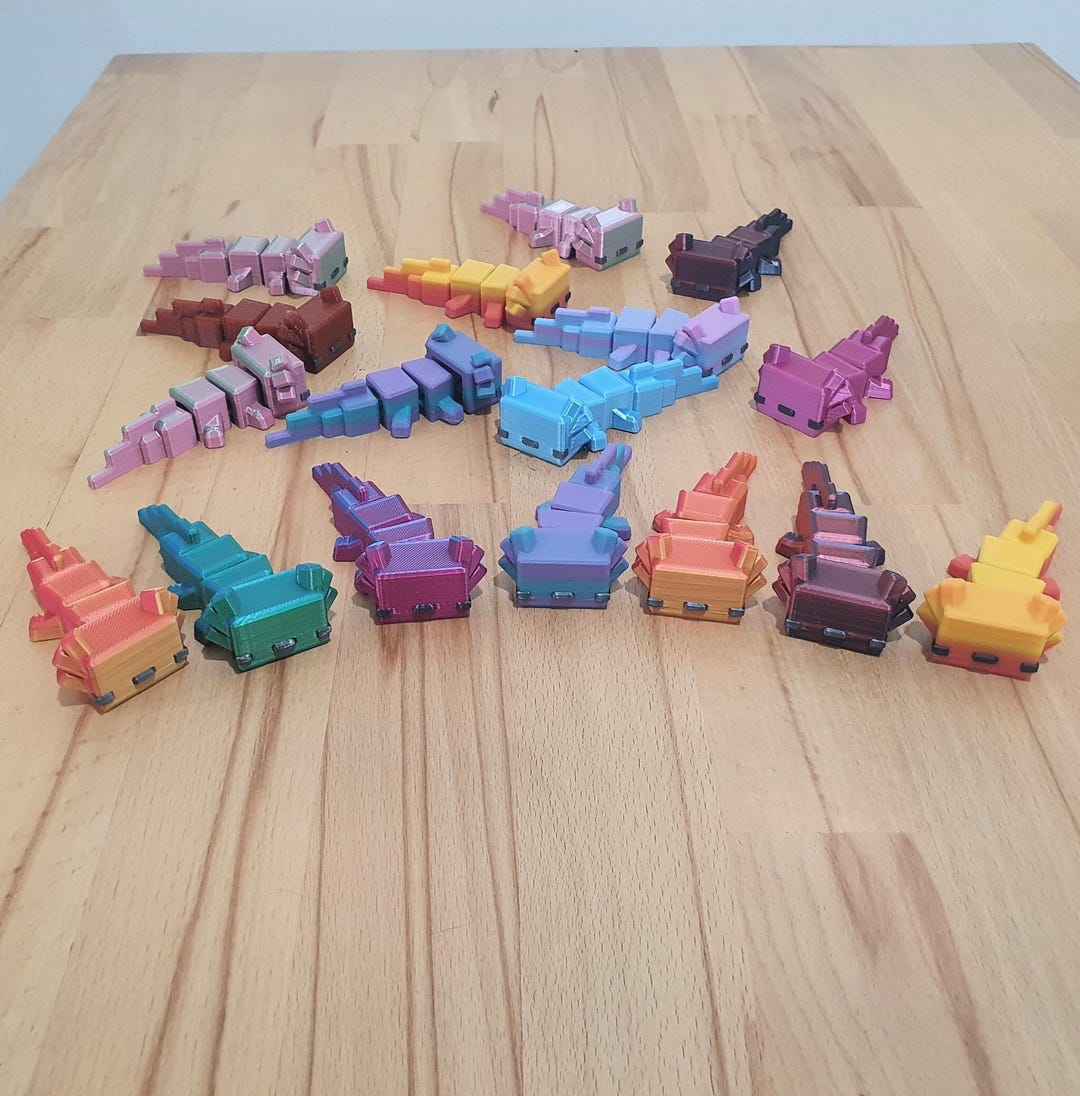 Minecraft Articulate 3D Axolotl Fidget Toy - Etsy