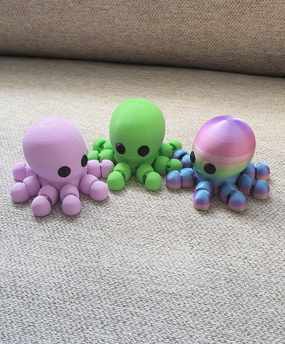 Quirky Articulate Baby Octopus Toy - Etsy