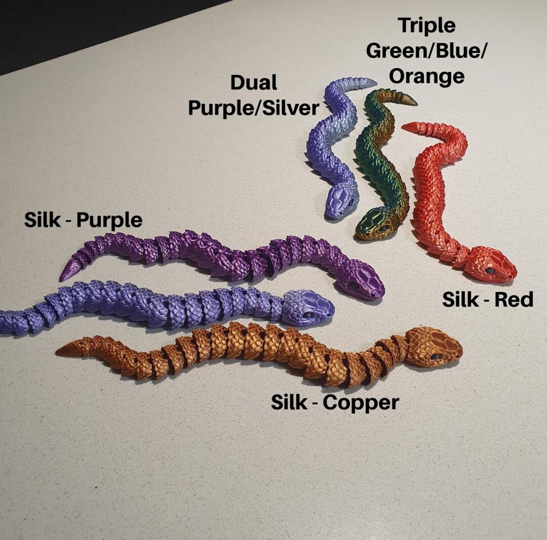 Quirky Articulate 3D Baby Snakes - Etsy