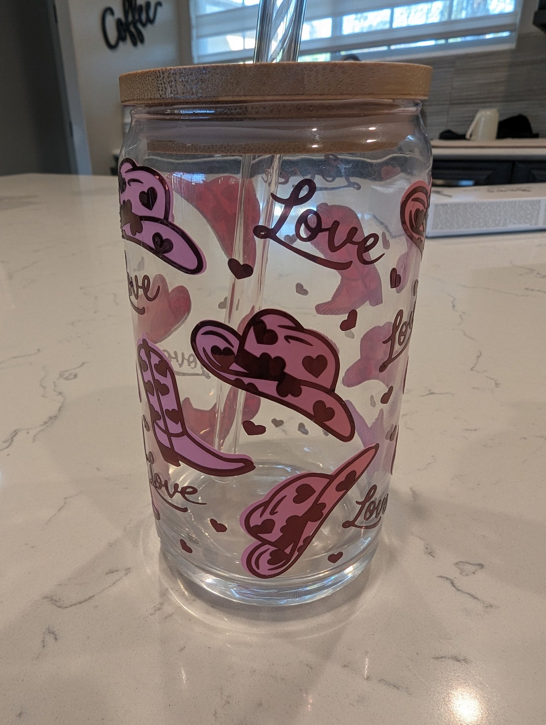 Custom Libbey Glass Cup With Vinyl Decal - Etsy