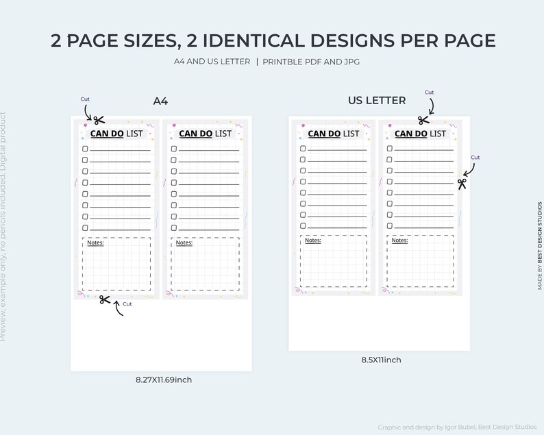 Checklist Blank Template Printable & Fillable Simple Tasks Checklist to ...