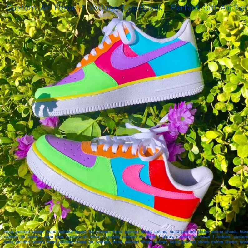 Custom Air Force 1 Vintage Colorblock Perfect Gift Air Force 1 ...
