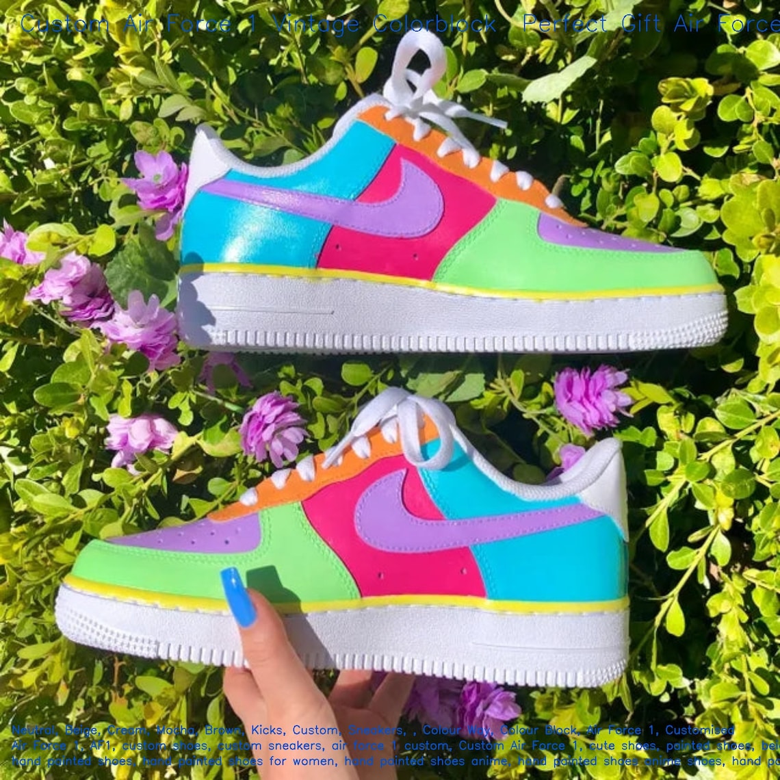 Custom Air Force 1 Vintage Colorblock Perfect Gift Air Force 1 ...