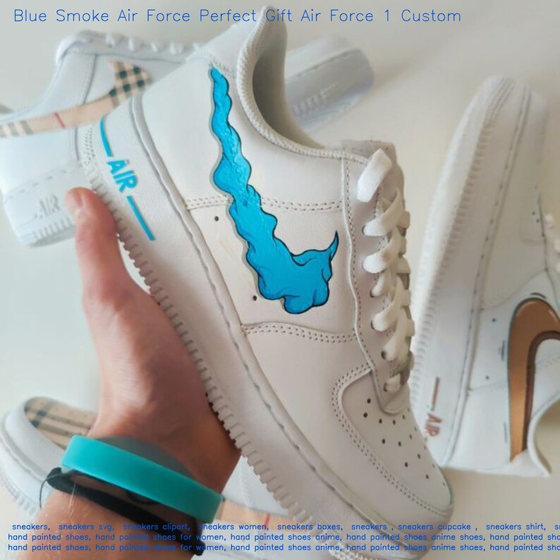 Blue Smoke Air Force Perfect Gift Air Force 1 Custombuy Now: Etsneaker ...