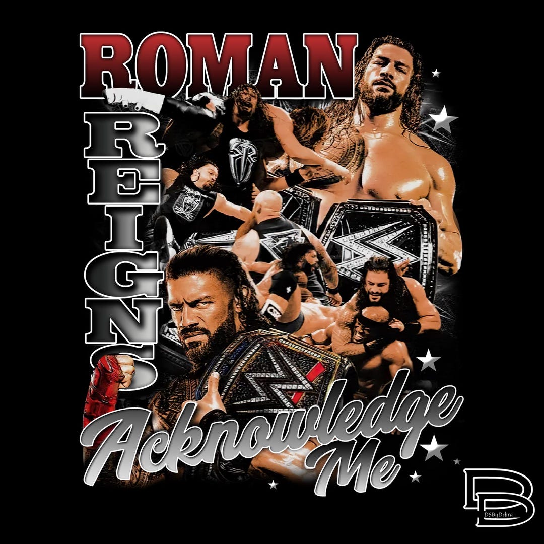 Roman Reigns PNG High Quality, Boxing Vintage Graphic Digital Vintage ...