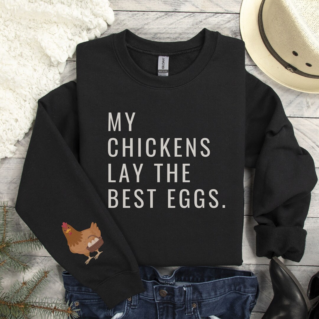 Chicken Sweatshirt, Funny Chicken Sweatshirt, Chickens Sweatshirt, Cute ...