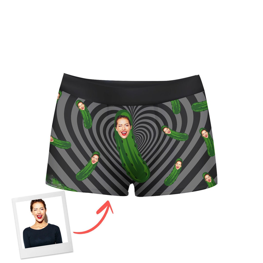 Pickle Heart Boxers for Men, Custom Underwear Gift for Boyfriend ...