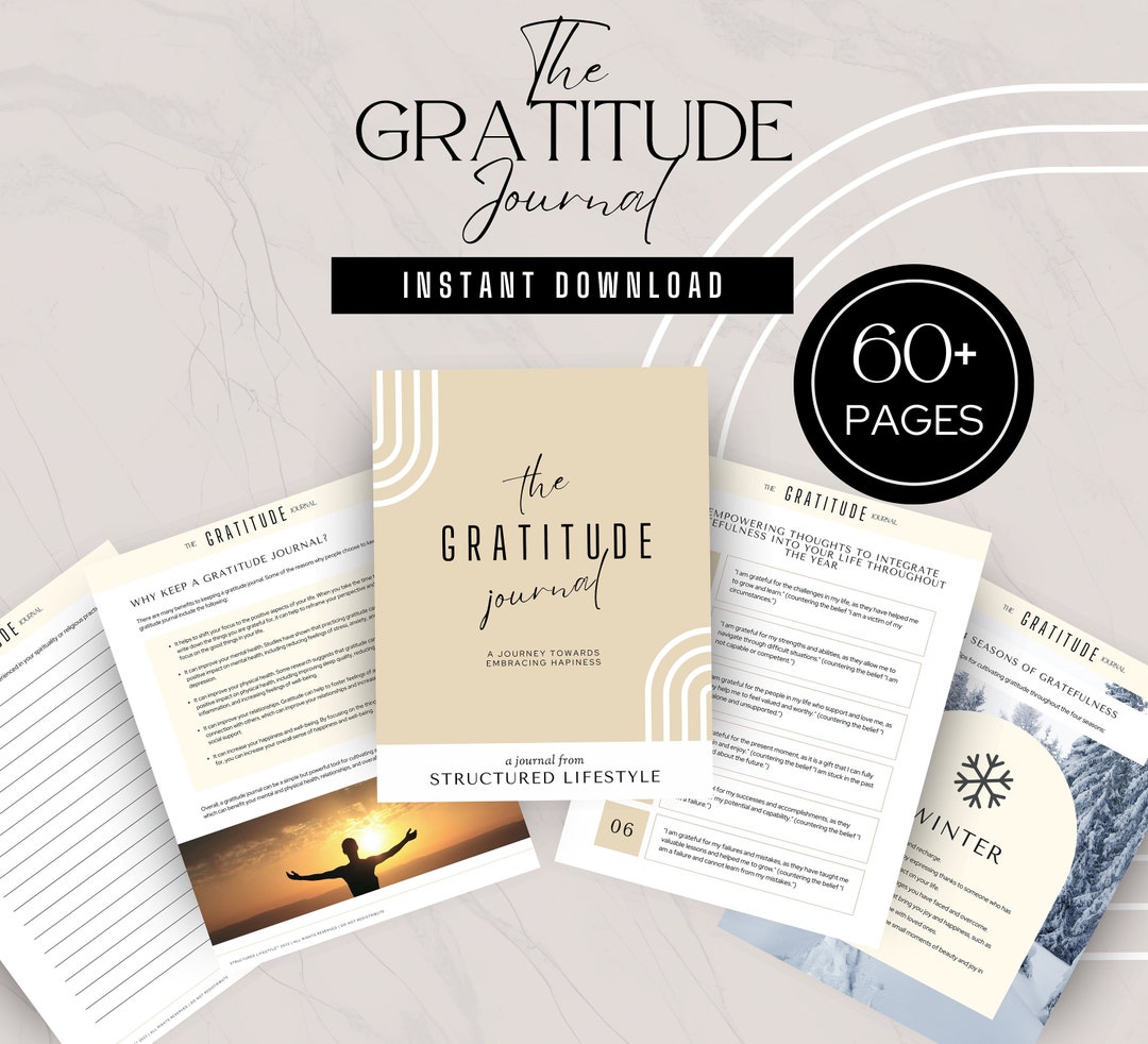 Gratitude Journal | Printable Gratitude Journal | Printable Journal ...