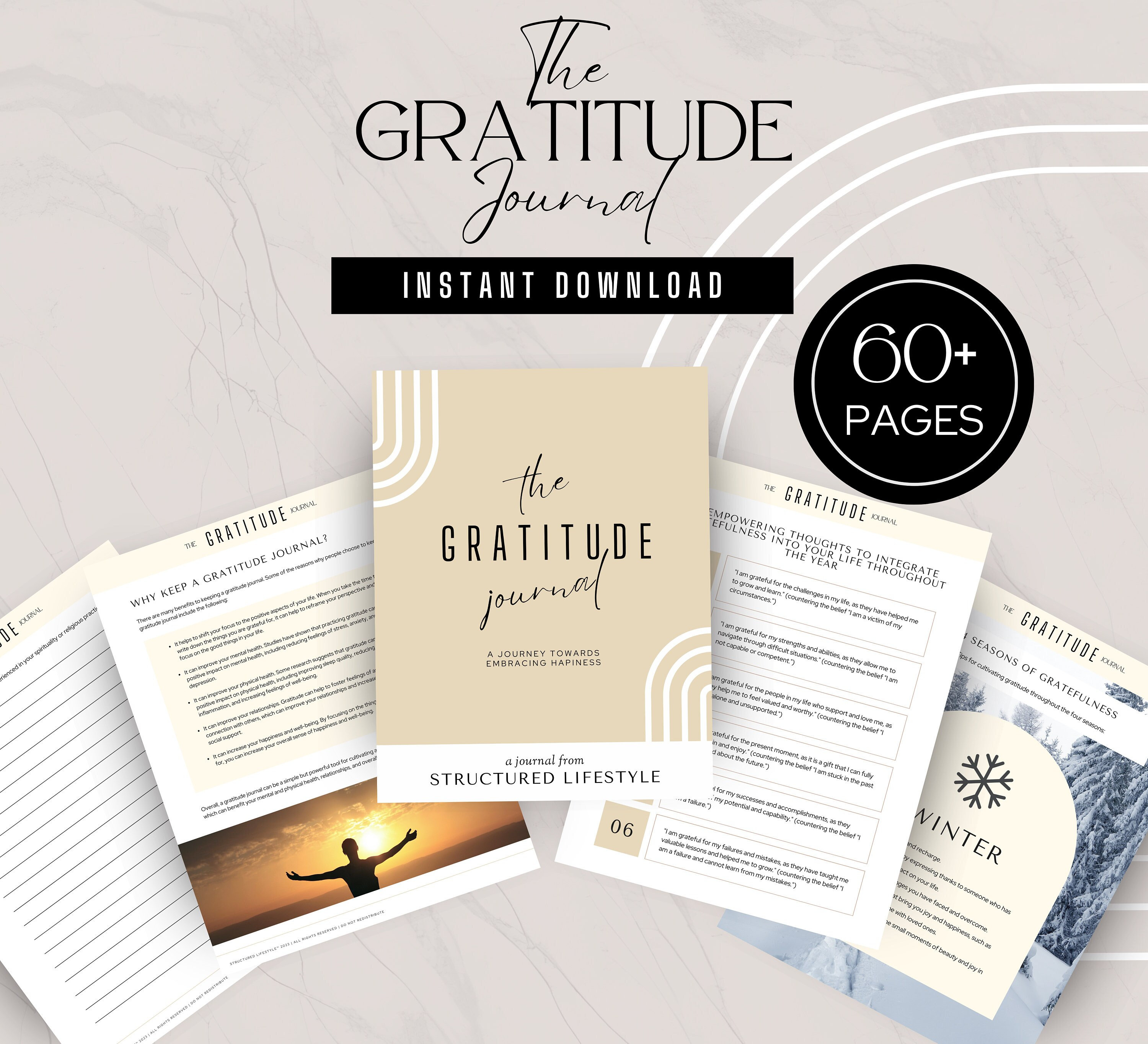 Gratitude Journal | Printable Gratitude Journal | Printable Journal ...