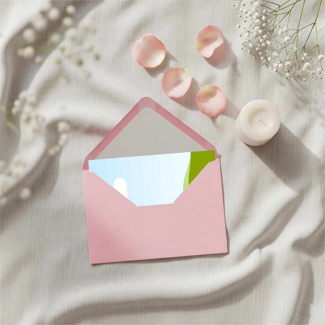 Animated Envelope Mockup for Canva: Romantic Invitation Template - Etsy