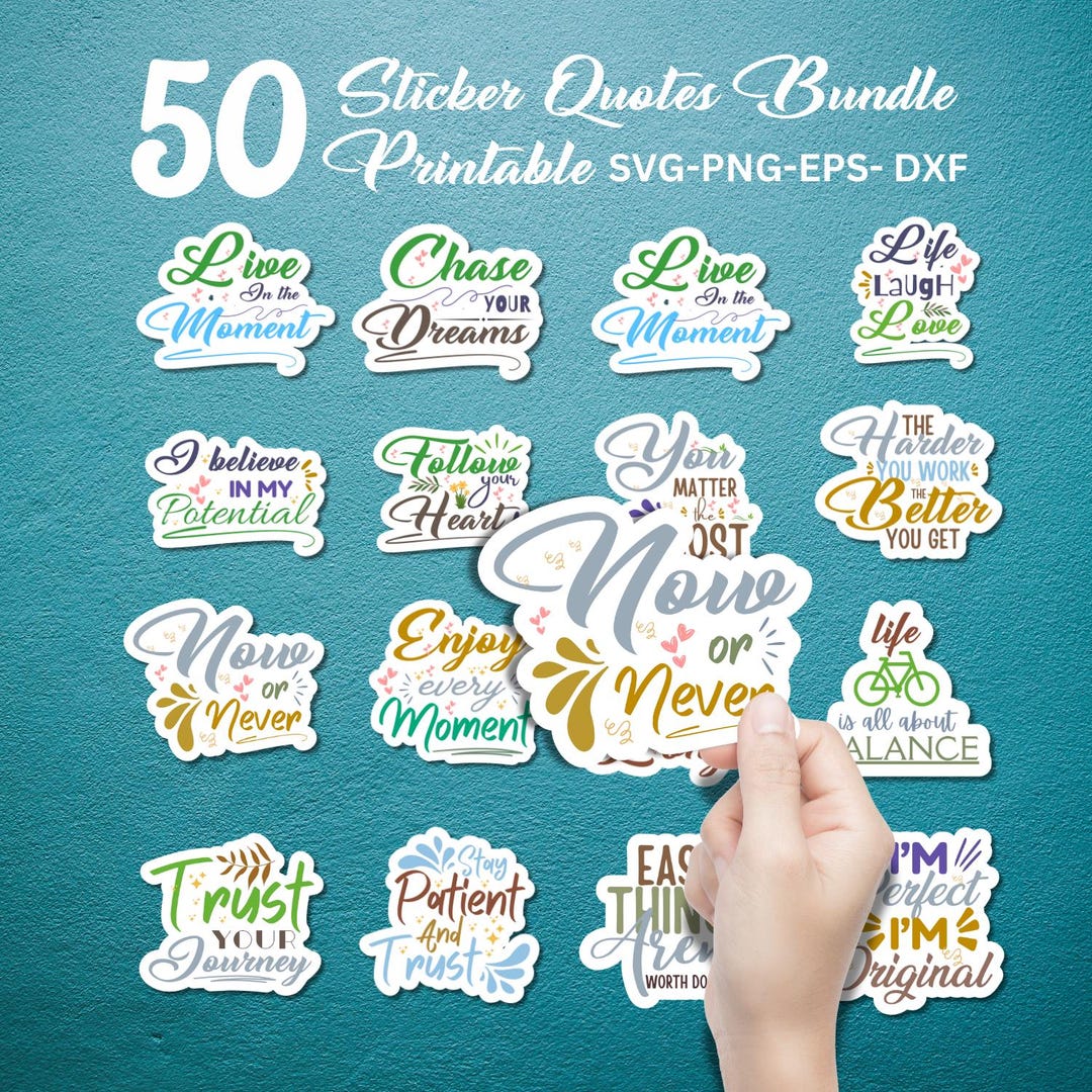 Inspirational Sticker Quotes, Printable Sticker Quotes, Motivational ...