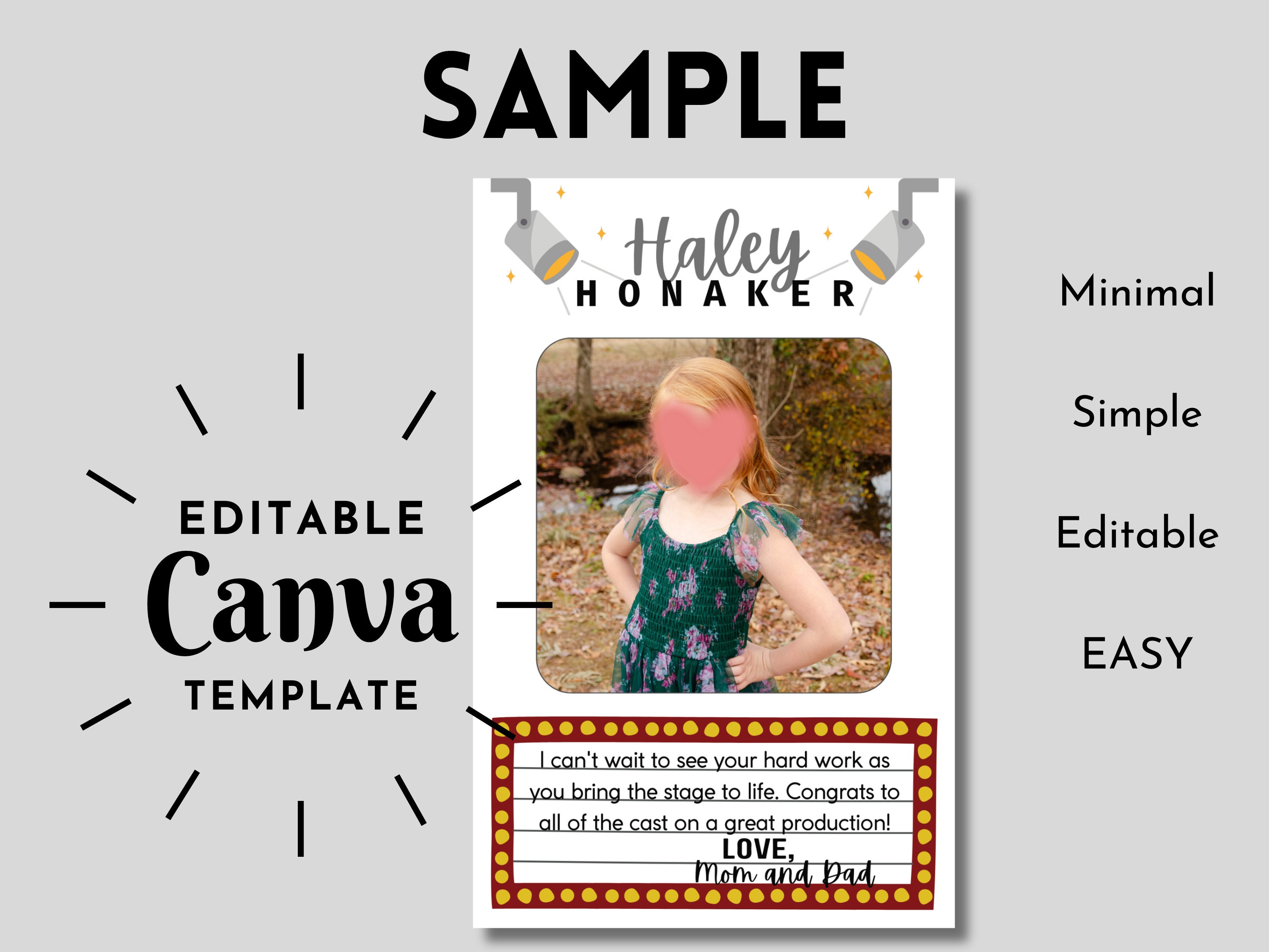 Editable Color Design for Program or Playbill - Editable Canva Template ...