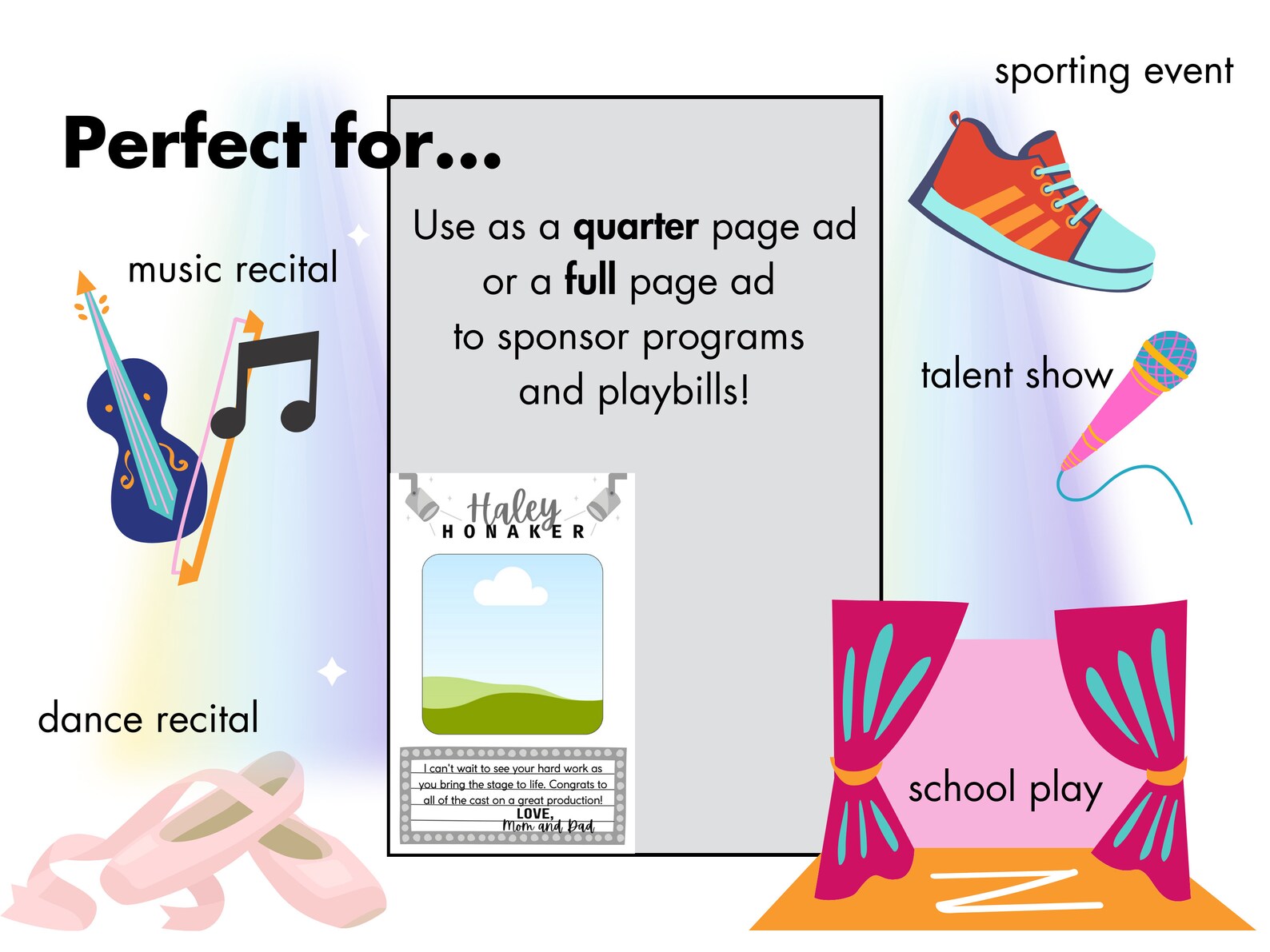 Editable Design for Program or Playbill - Editable Canva Template! - Etsy