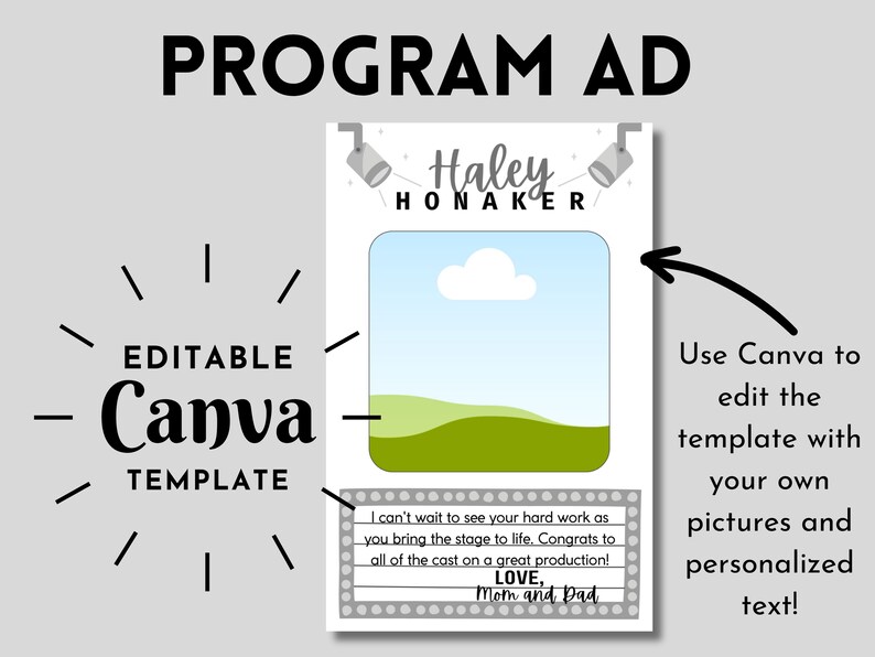 Editable Design for Program or Playbill - Editable Canva Template! - Etsy