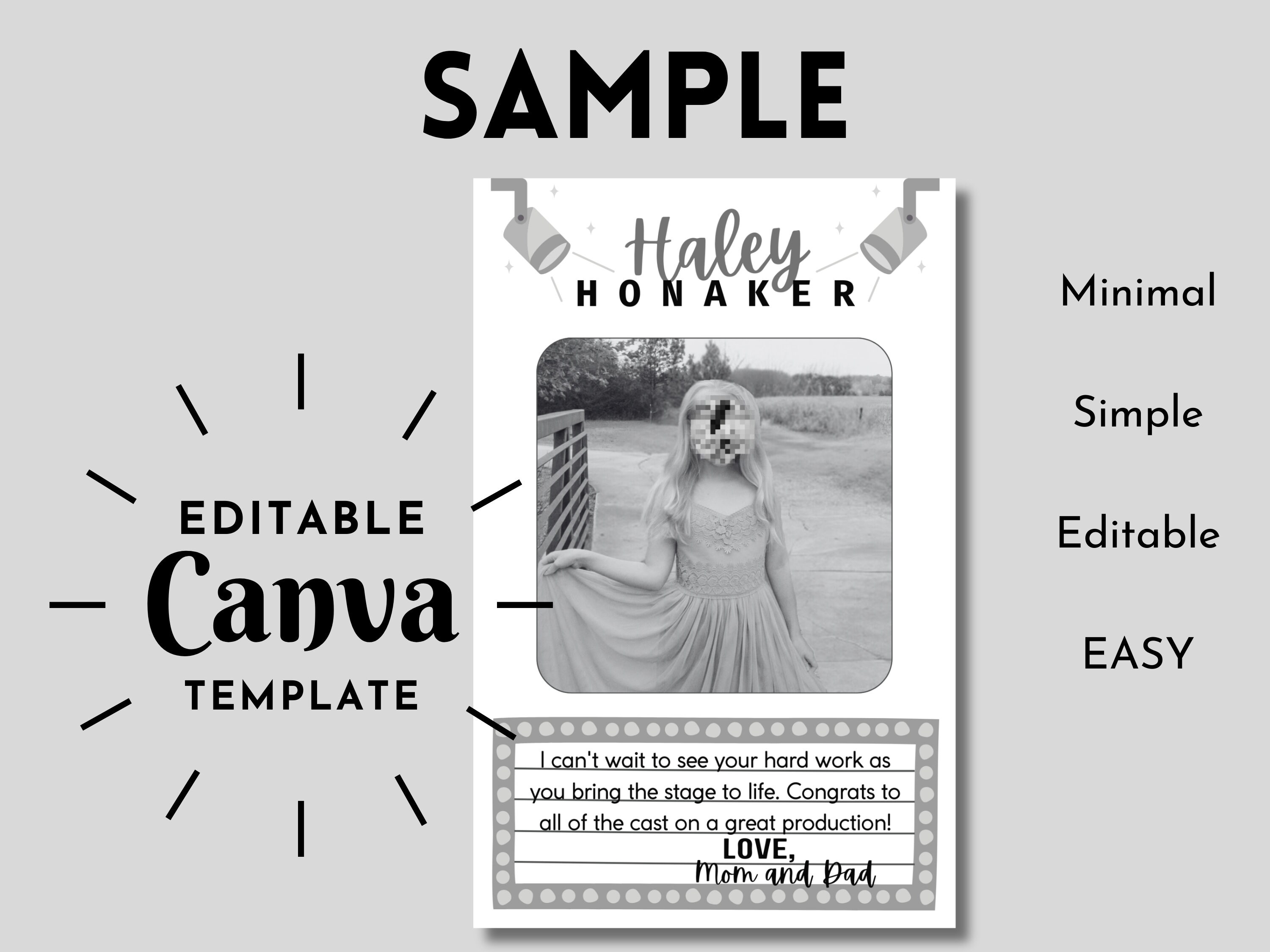 Editable Design for Program or Playbill - Editable Canva Template! - Etsy