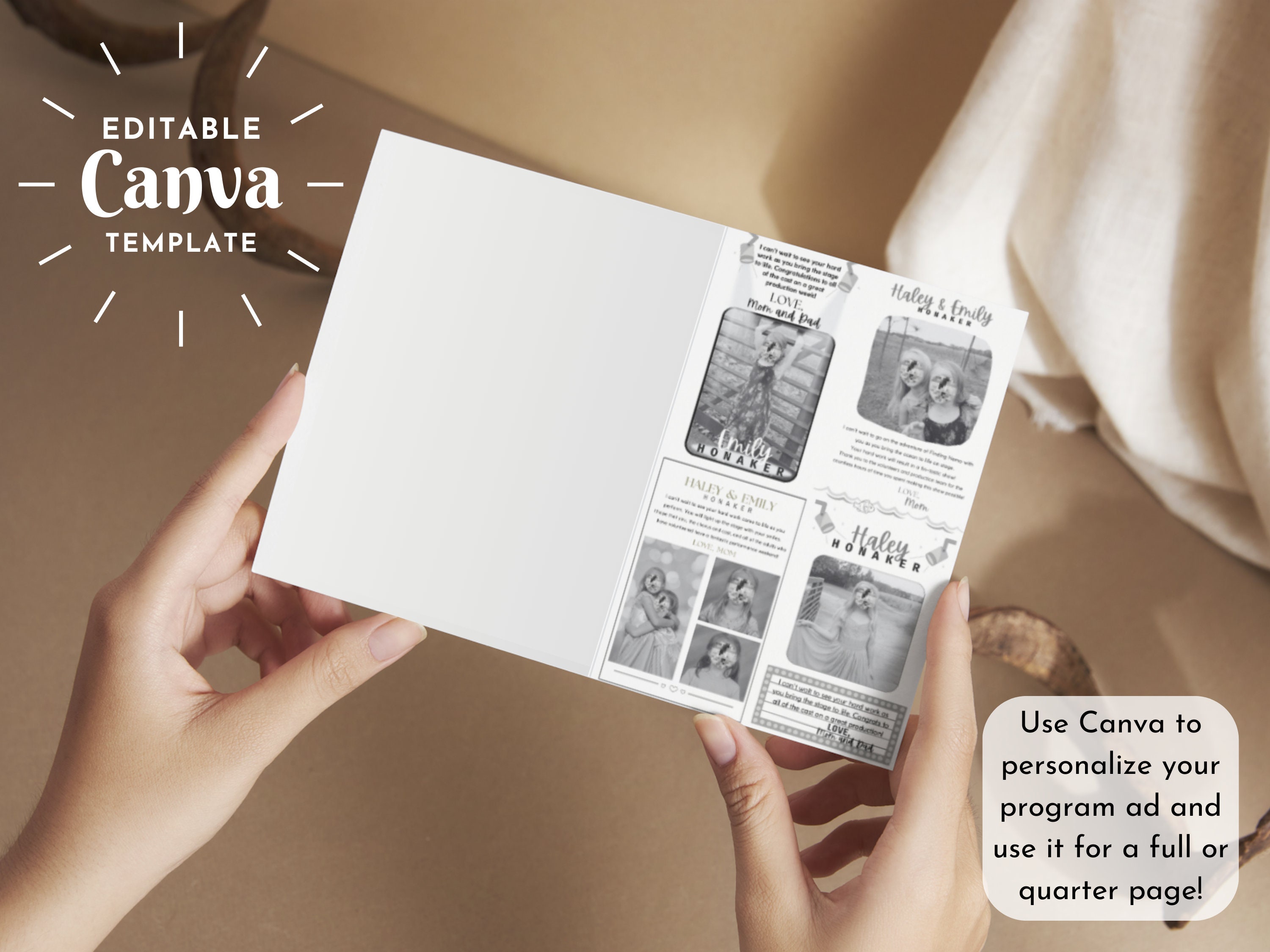 Editable Design for Program or Playbill - Editable Canva Template! - Etsy