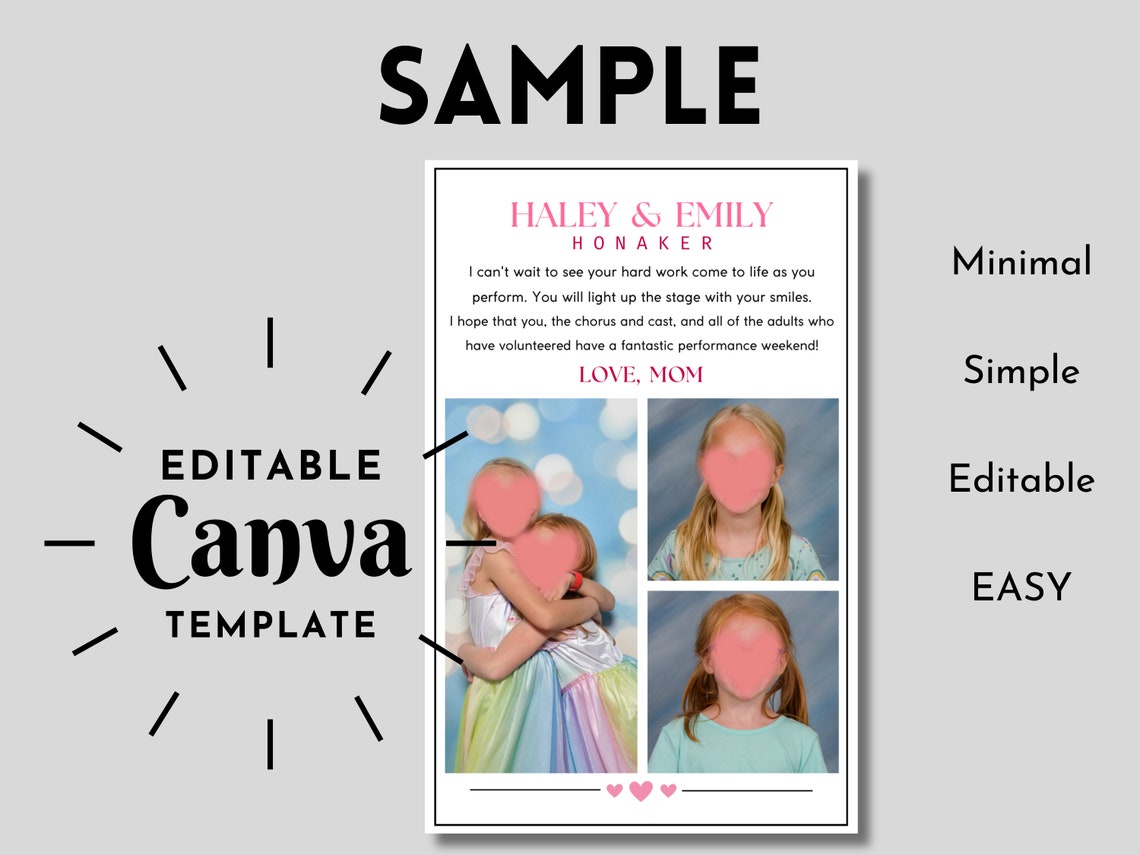 Editable Canva Ad Design for Program/playbill -for Color or Black/white ...