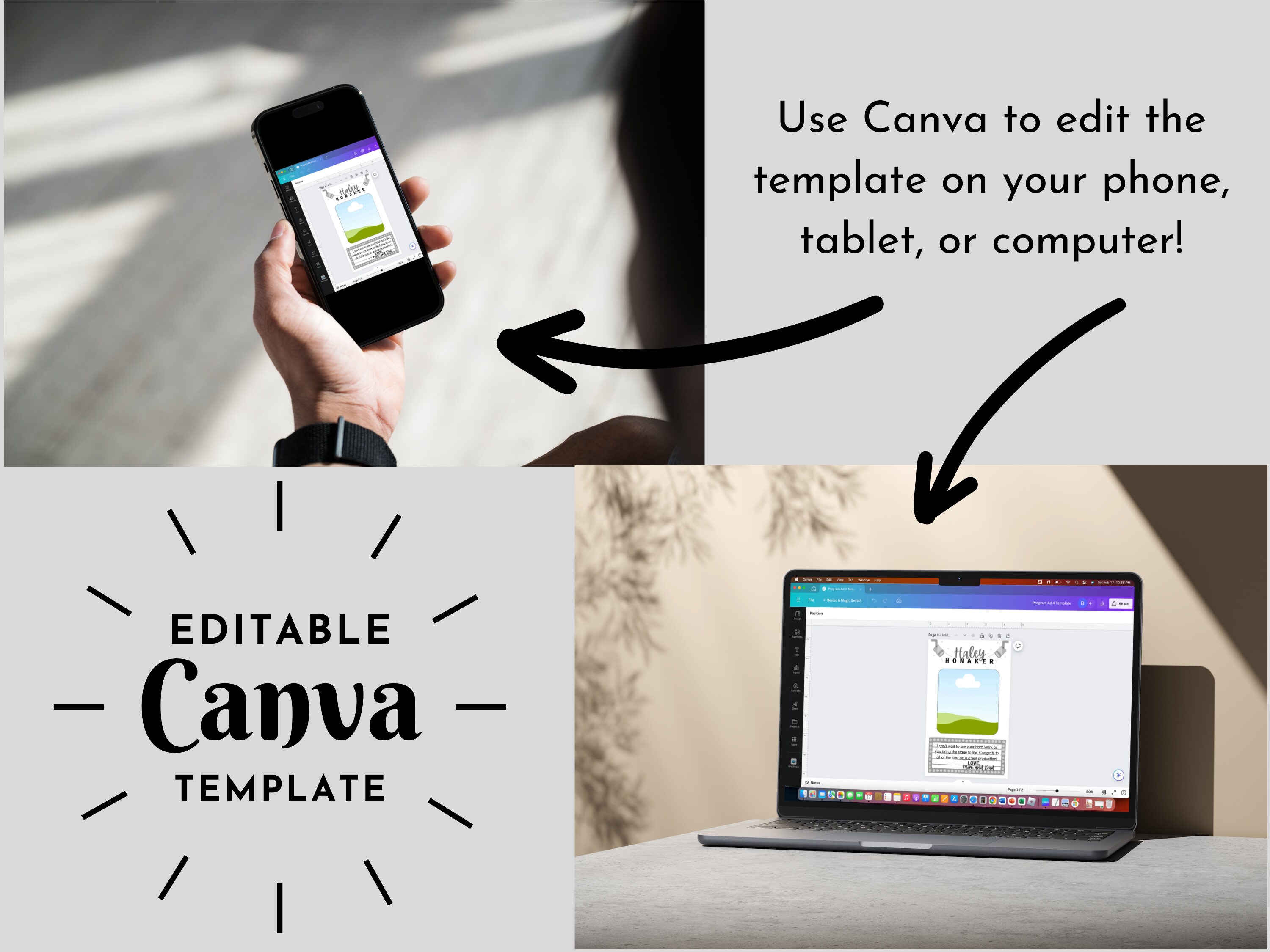 Editable Design for Program or Playbill - Editable Canva Template! - Etsy