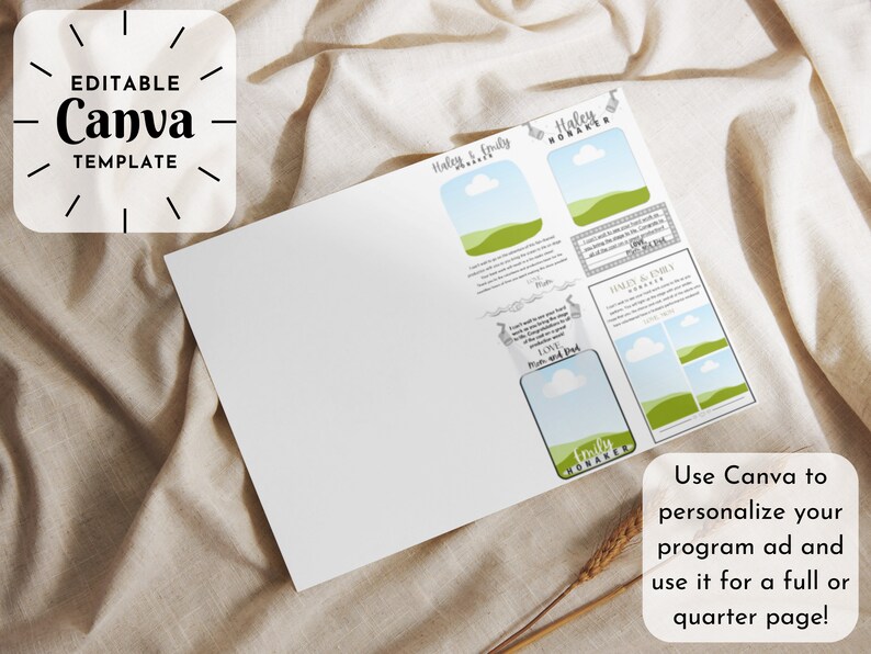 Editable Design for Program or Playbill - Editable Canva Template! - Etsy