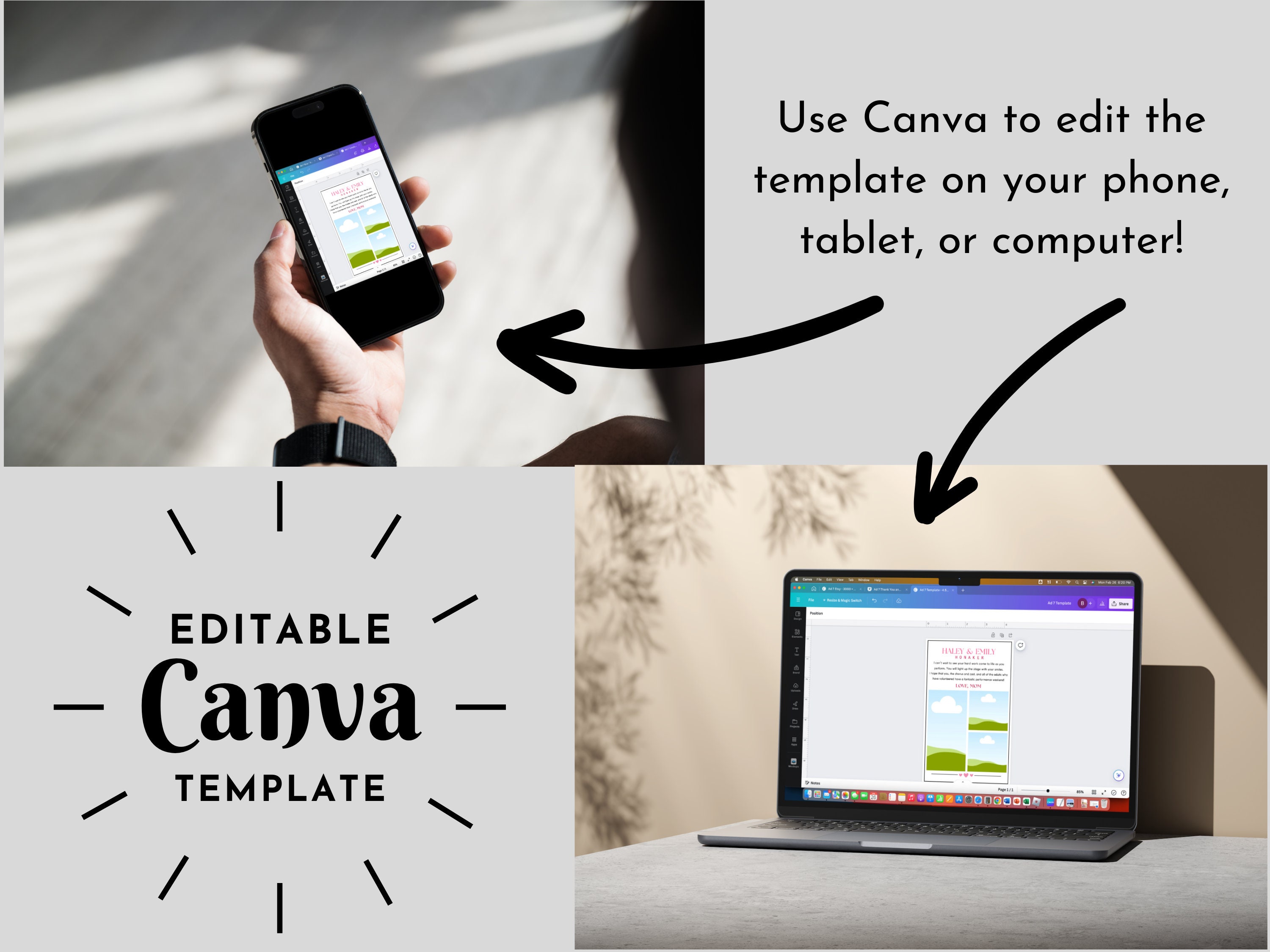 Editable Canva Ad Design for Program/playbill -for Color or Black/white ...