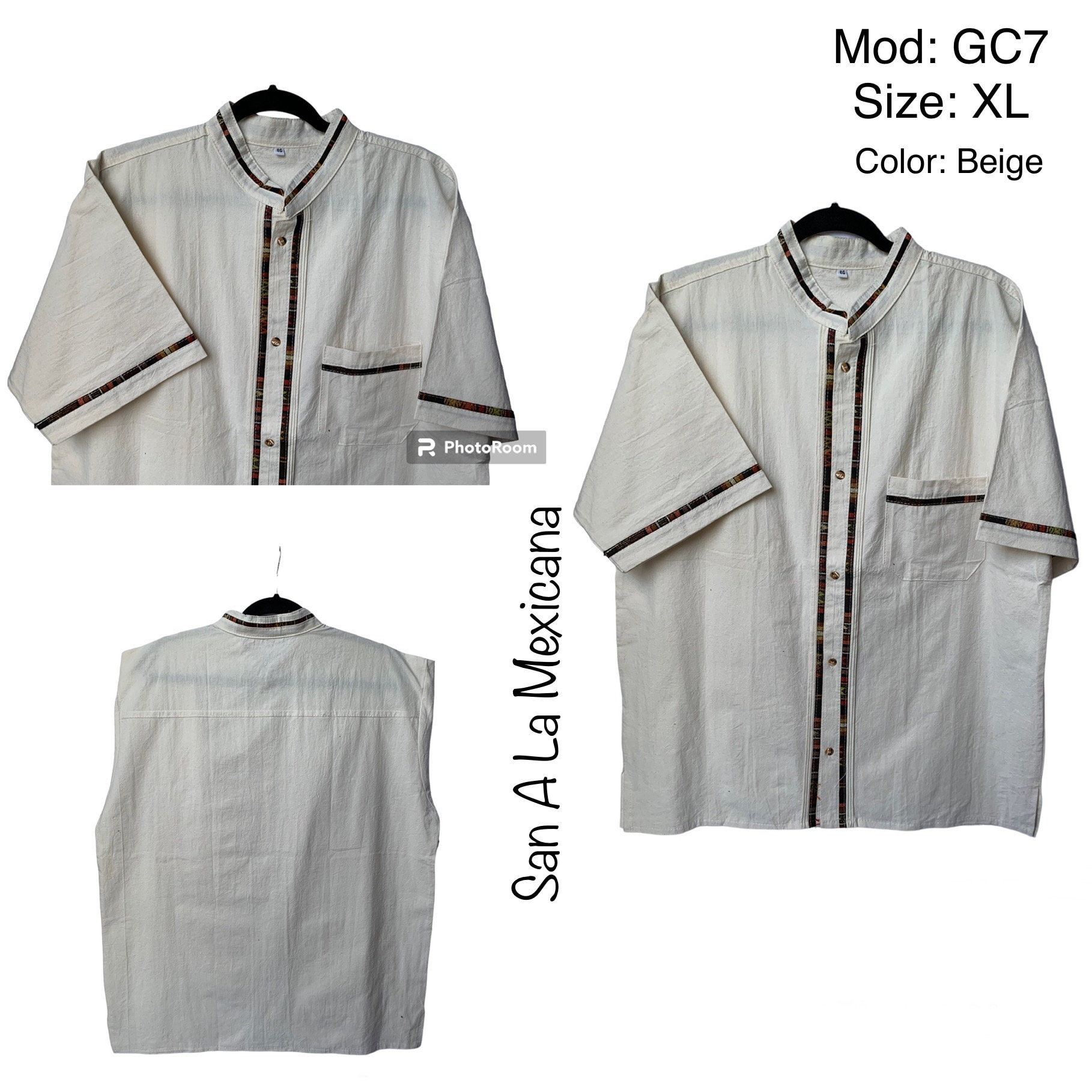 Traditional Mexican Guayabera in Colors Blanket Hand Embroidered ...