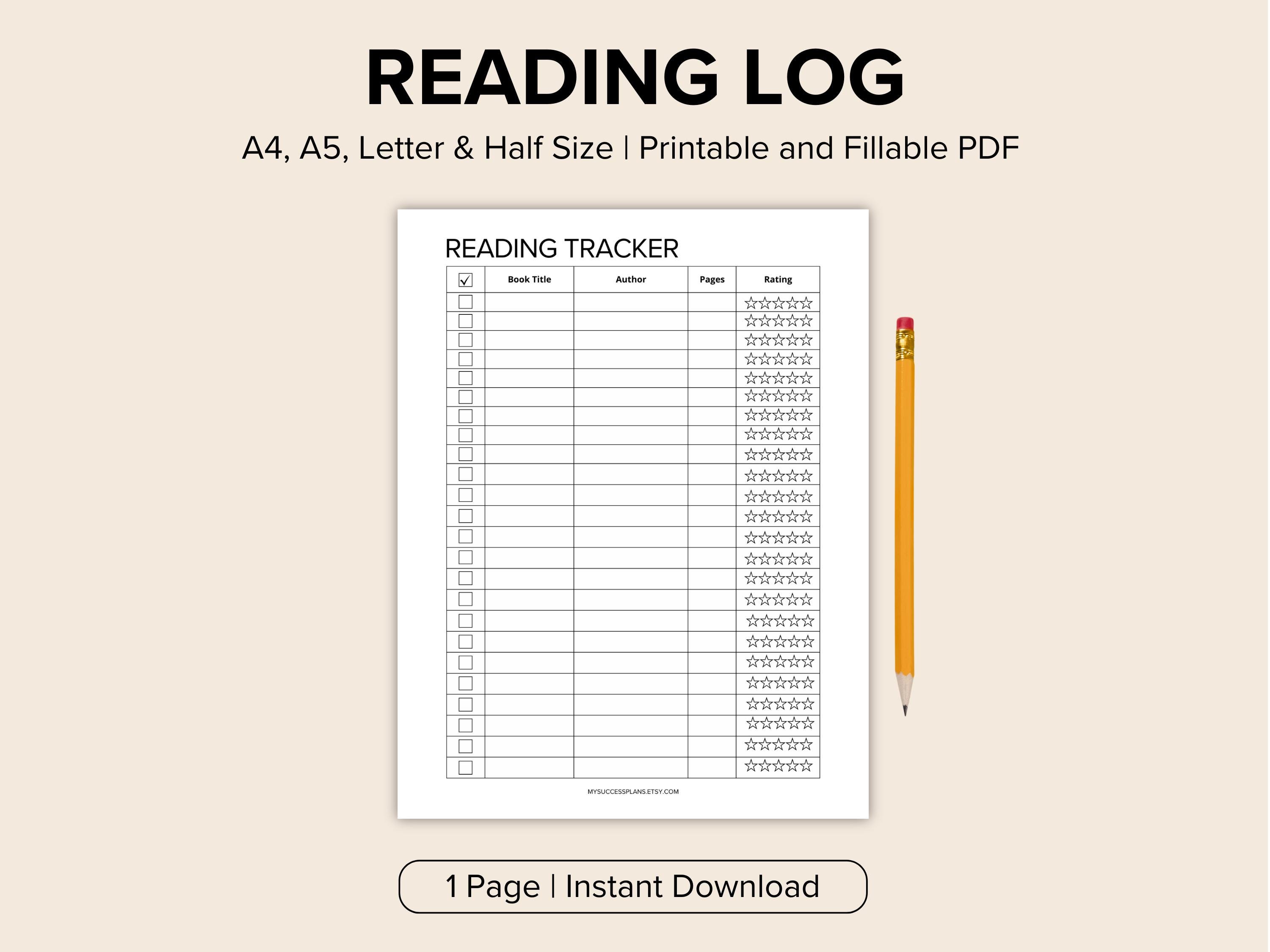 Reading Tracker Printable, Reading Log, Books to Read, Books I've Read ...