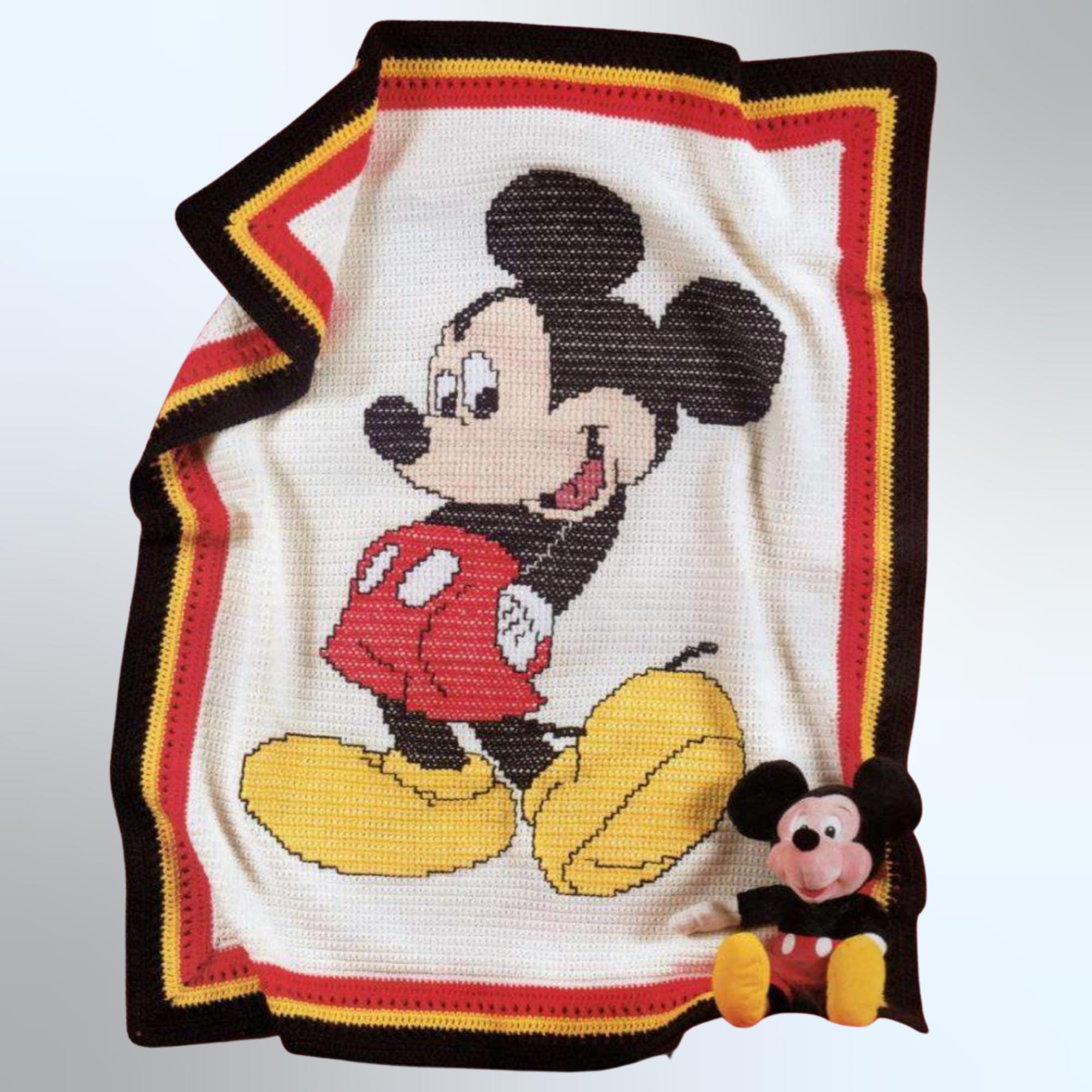 Vintage Crochet Mickey Mouse Blanket Pattern (PDF Download) - Etsy