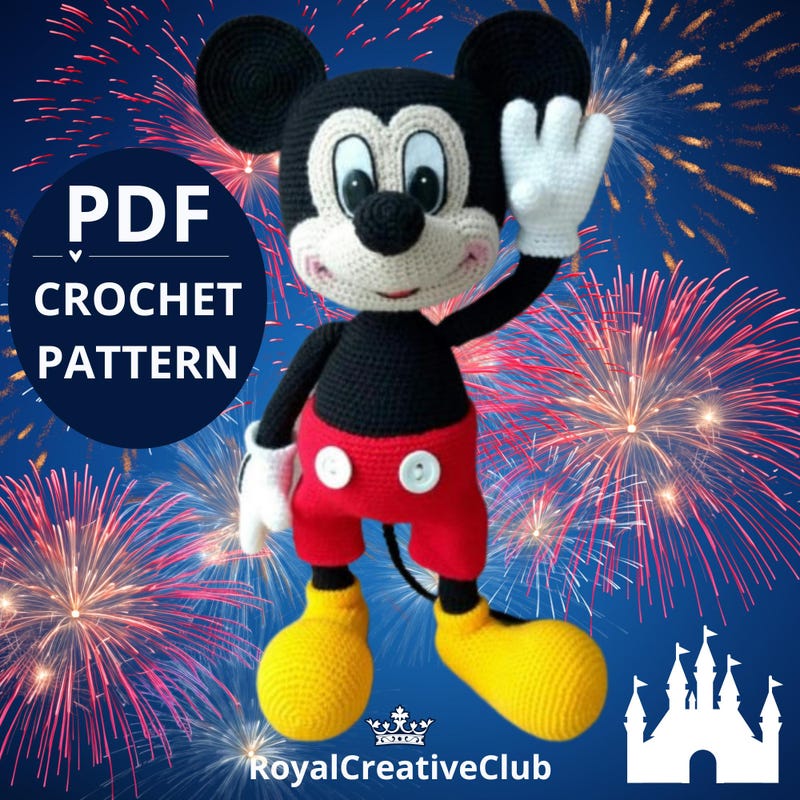 Cartoon Mouse Crochet - Etsy
