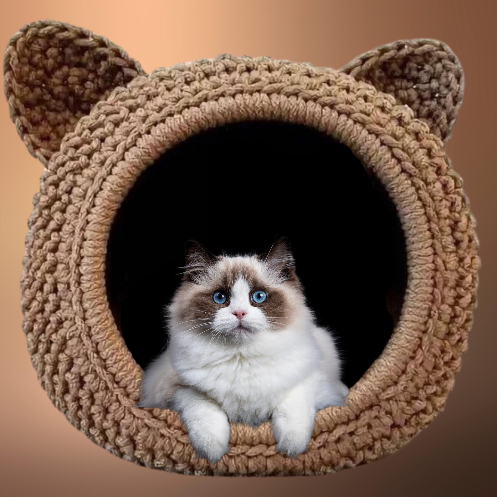 Crochet Cat House PDF Pattern: DIY Pet Bed, Cat Lover Gift - Etsy