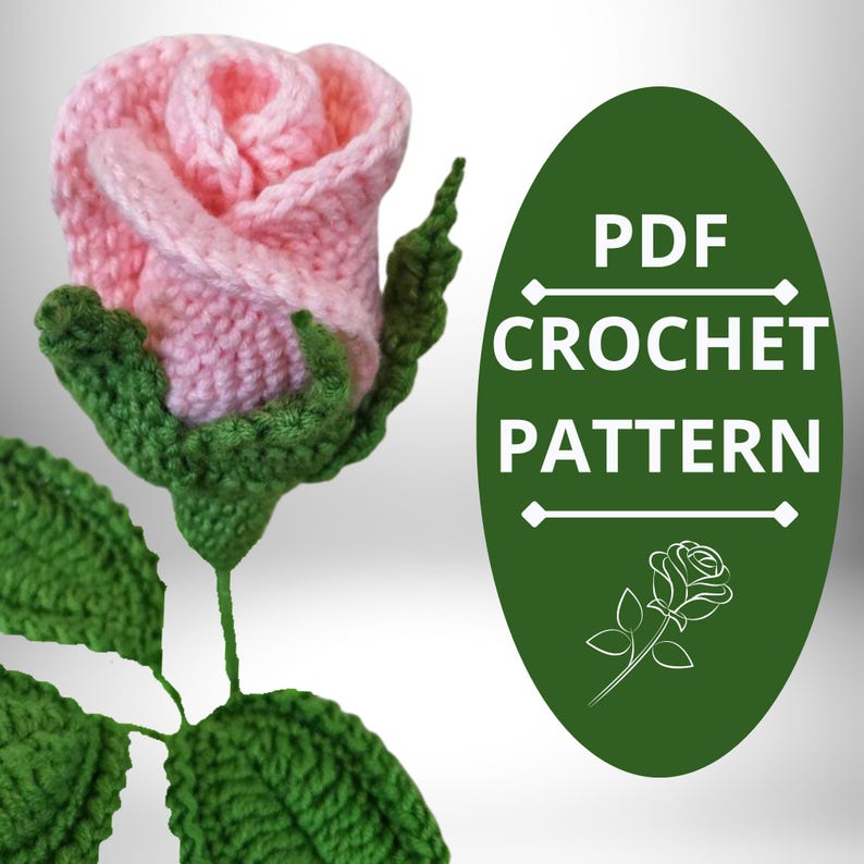 Crochet Rose Pattern: Photo Tutorial (PDF Pattern) - Etsy