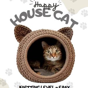 Crochet Cat House PDF Pattern: DIY Pet Bed, Cat Lover Gift - Etsy
