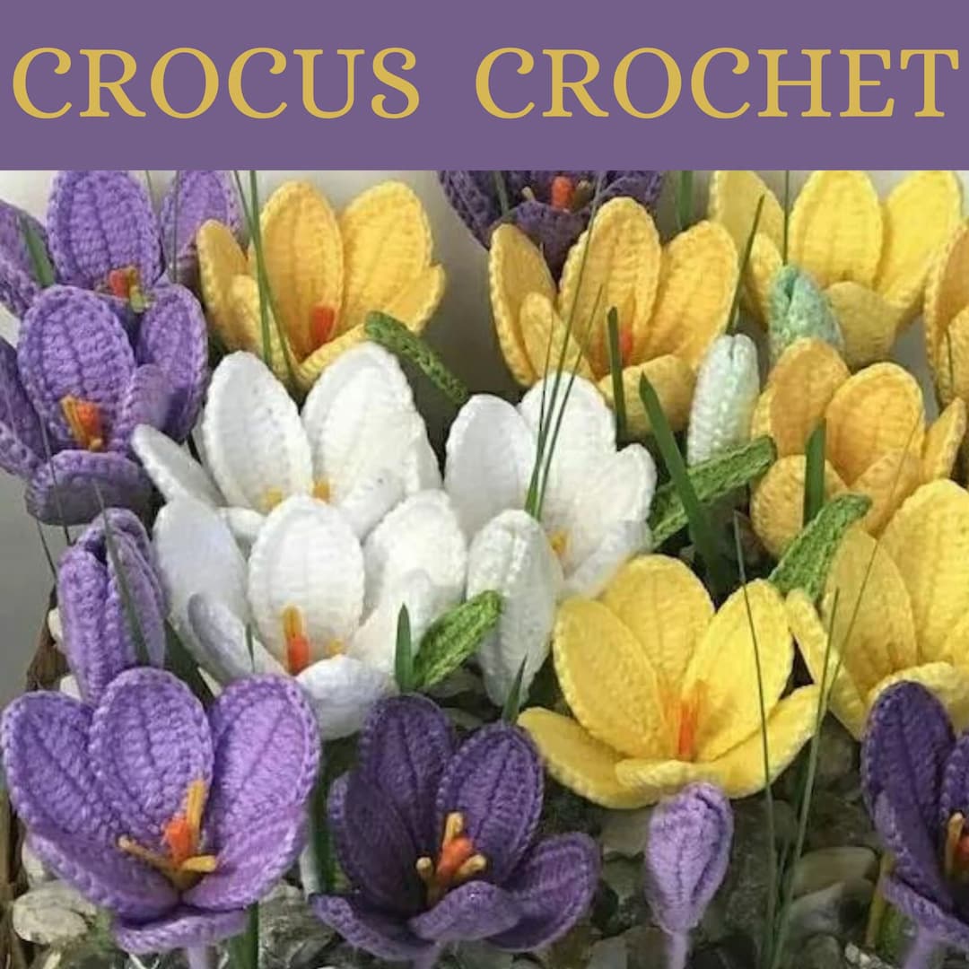 Crochet Crocus Pattern,crochet Flower Pattern,crochet Pattern,photo ...