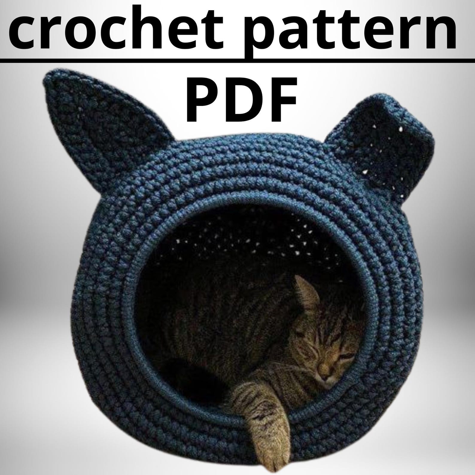 Crochet Cat House PDF Pattern: DIY Pet Bed, Cat Lover Gift - Etsy