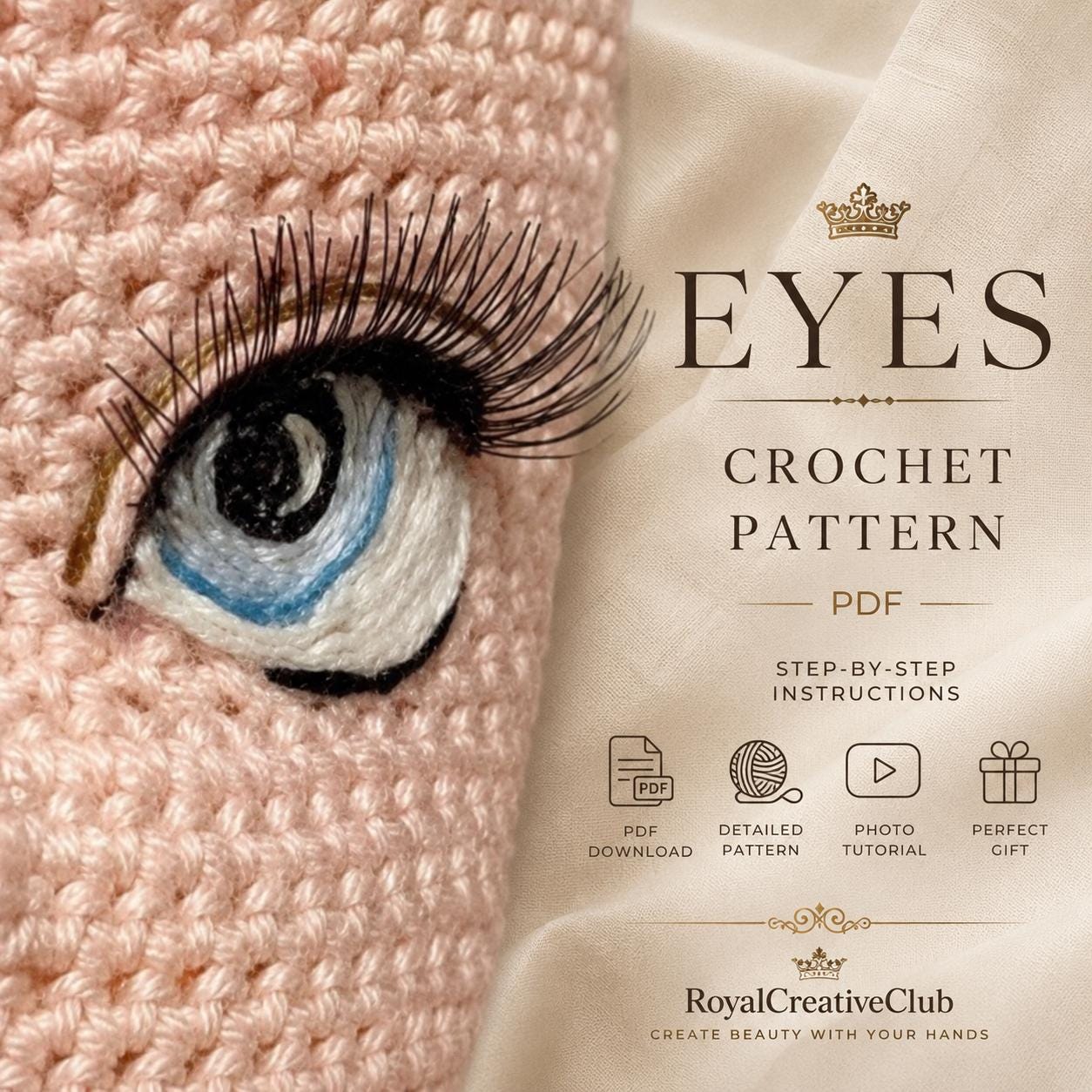 Crochet Eyes Pattern | Amigurumi Dolls, Toys, and Clothing (PDF Pattern ...