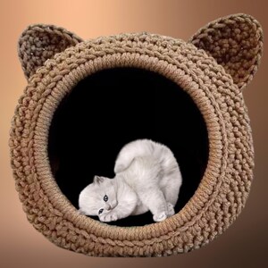 Crochet Cat House PDF Pattern: DIY Pet Bed, Cat Lover Gift - Etsy