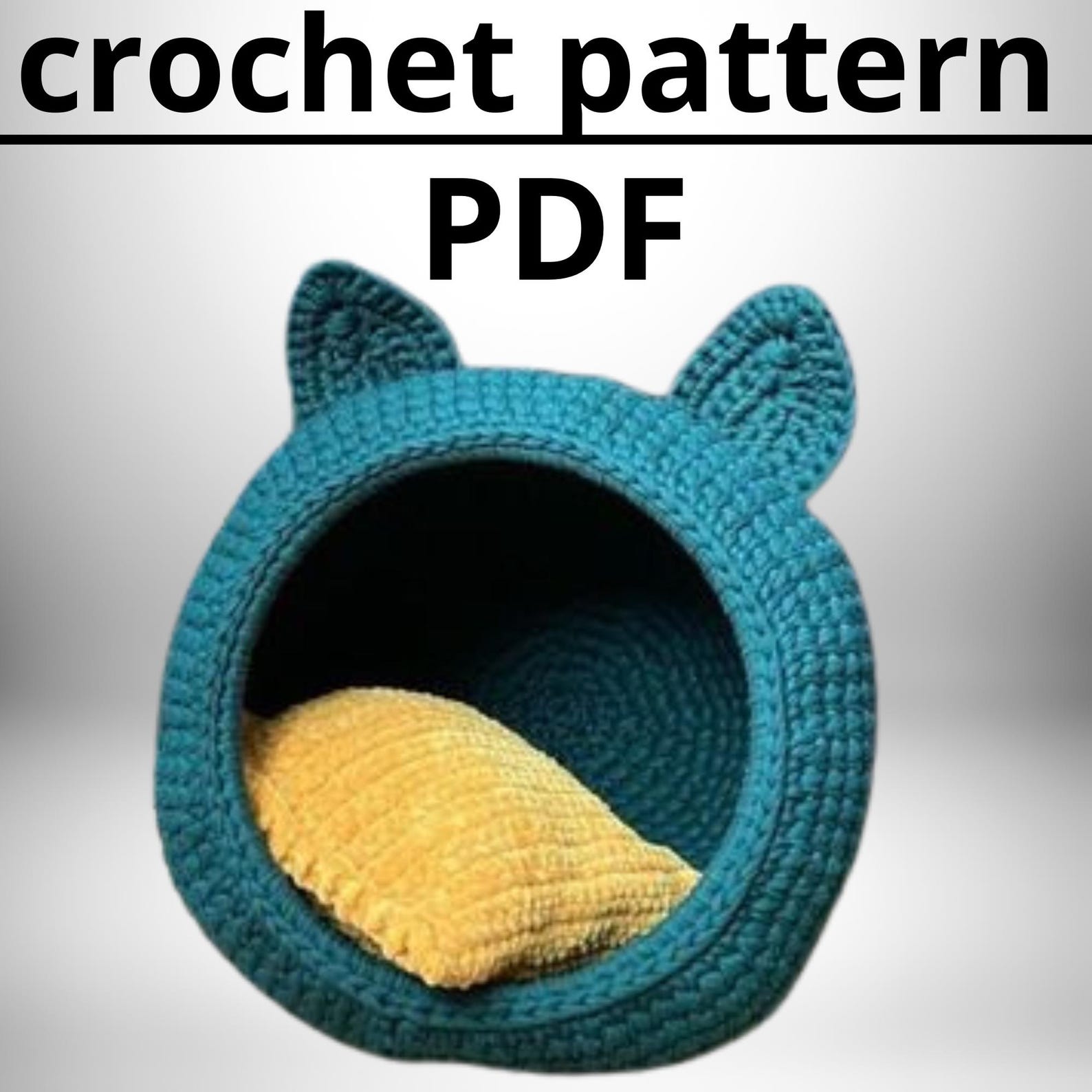 Crochet Cat House PDF Pattern: DIY Pet Bed, Cat Lover Gift - Etsy