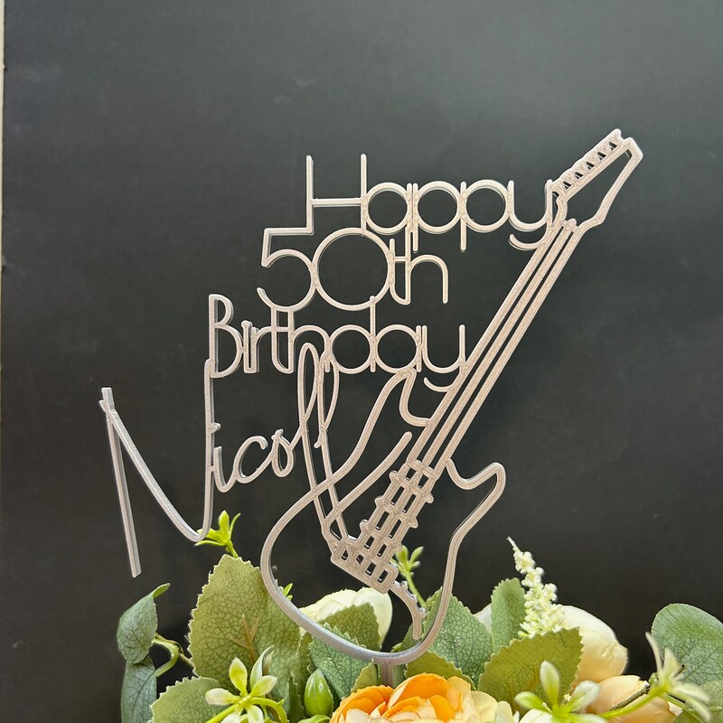 Guitar Cake Topper - Etsy