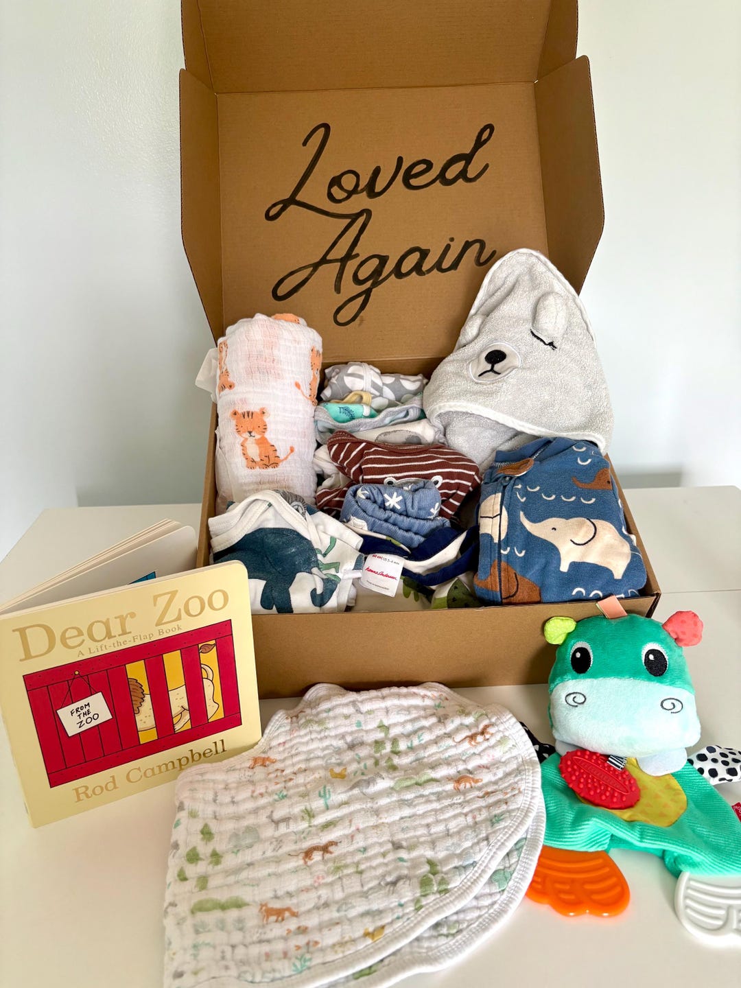 Curated Second Hand Baby Box: Animal Newborn Gift Set - Etsy