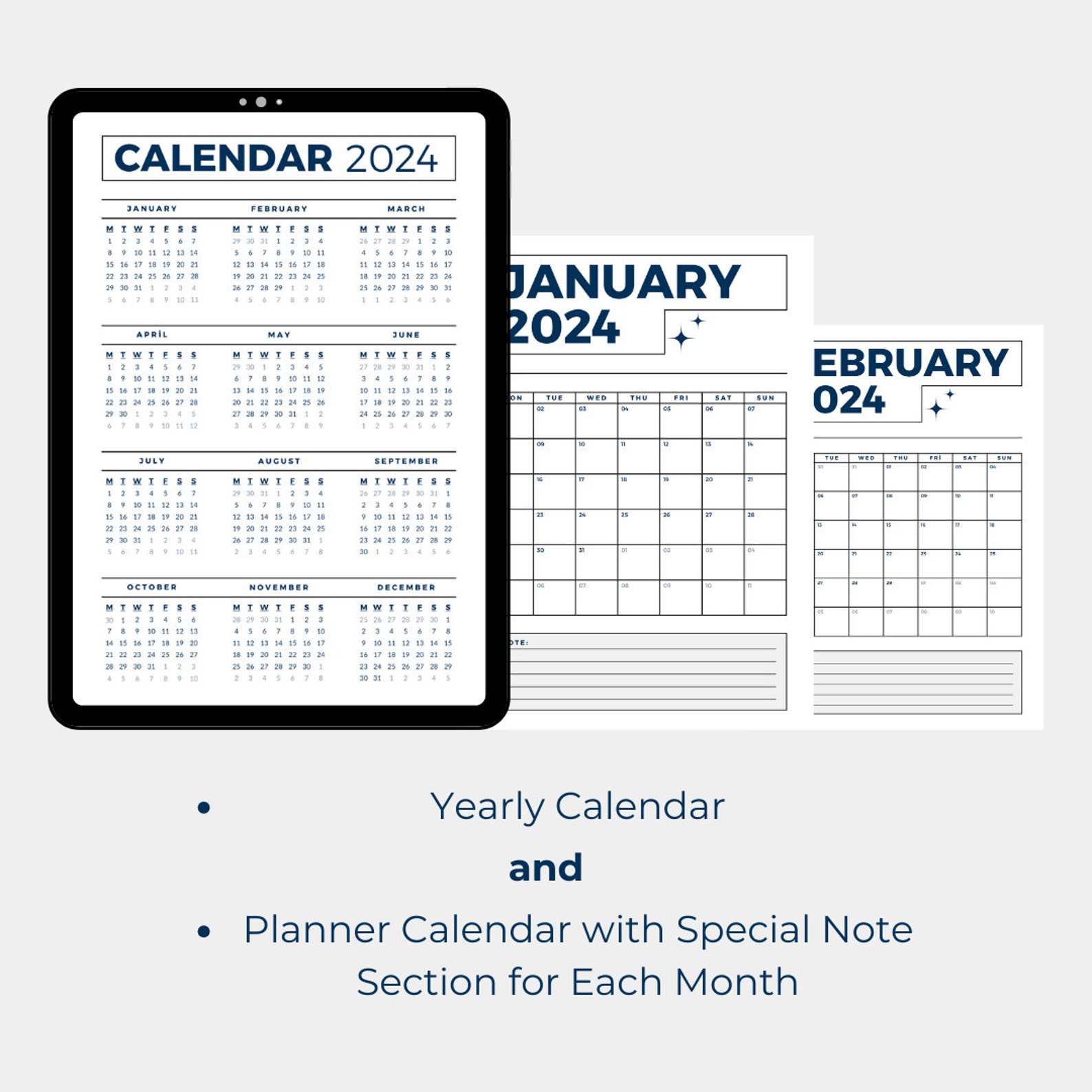 Yearly Planner, 2024 Yearly Planner, Minimalist Planner, Habit Tracker ...