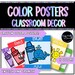 Crayon Color Posters for Homeschool Moms, Colors in Spanish, Classroom ...