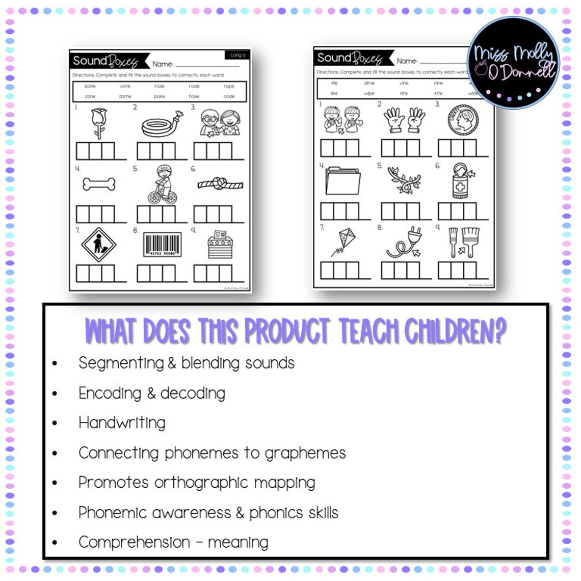 Cvce Elkonin Box Printables, Cvce Word Mapping Worksheets, Silent E ...