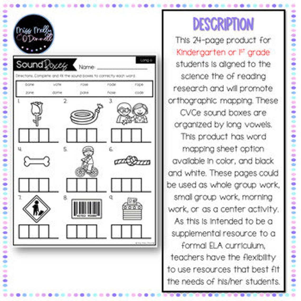Phonics Orthographic Mapping MEGA BUNDLE: CVC Elkonin Boxes Printables ...