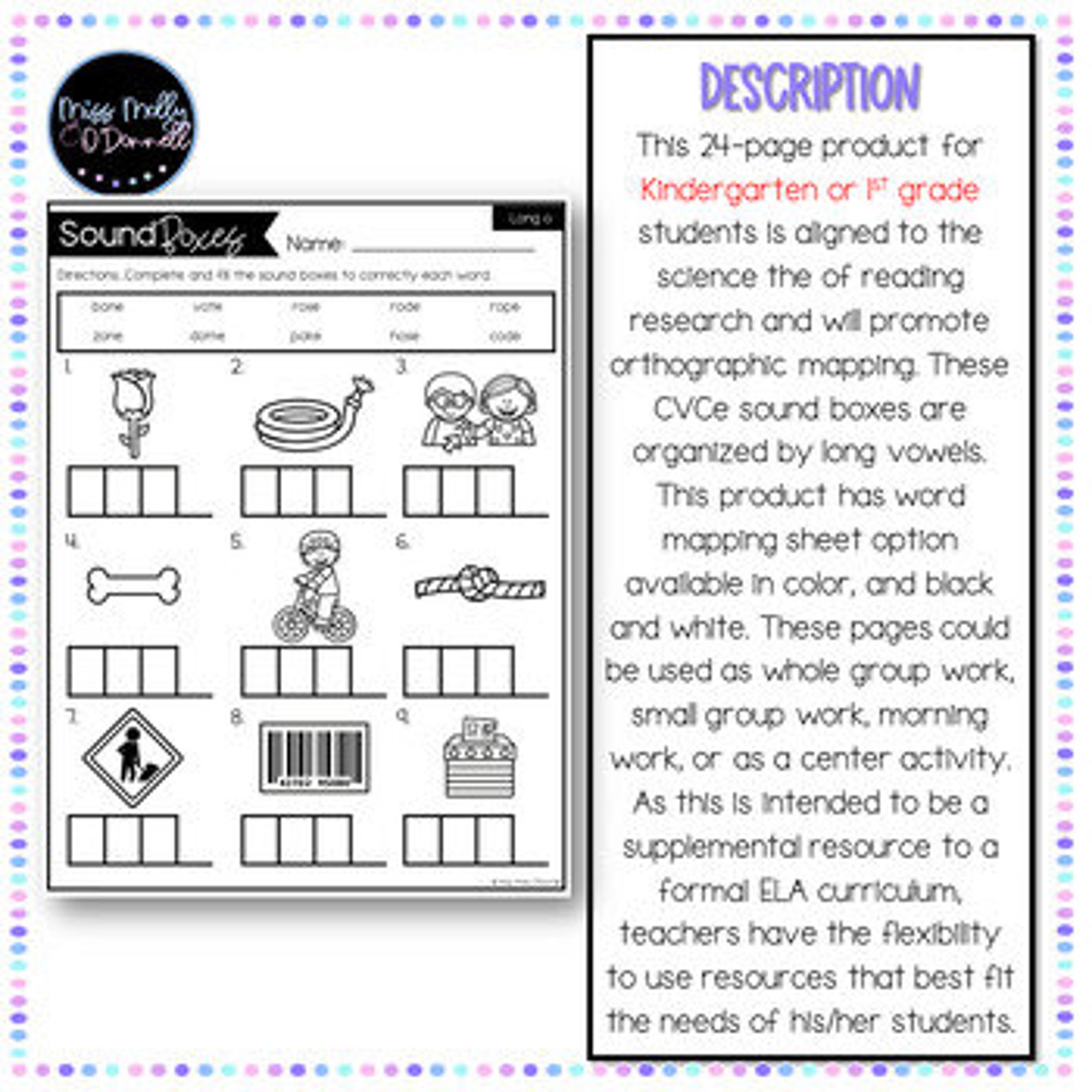 Phonics Orthographic Mapping MEGA BUNDLE: CVC Elkonin Boxes Printables ...