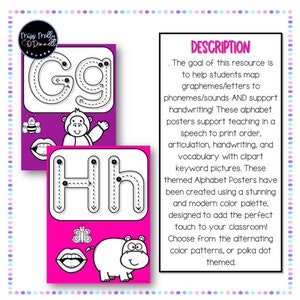 Rainbow Classroom Decor, Kindergarten Alphabet Posters, Preschool ...